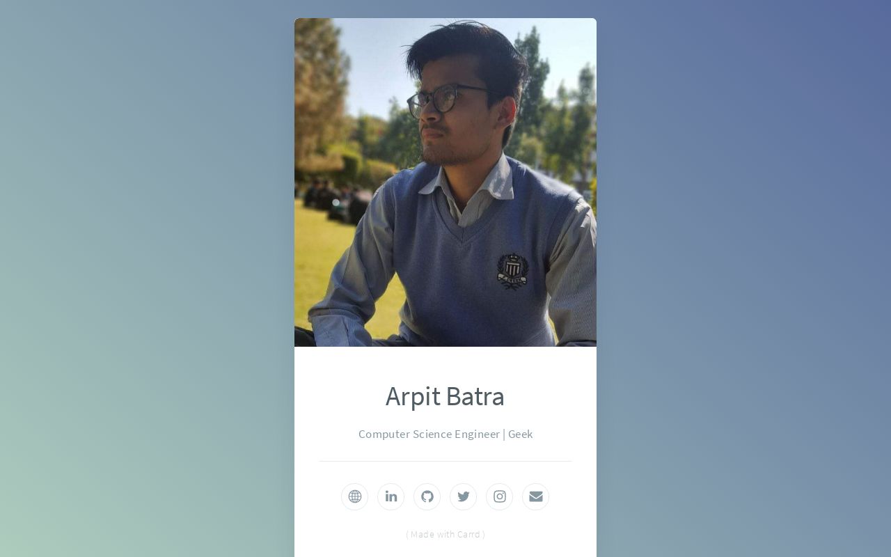Arpit Batra's Website.